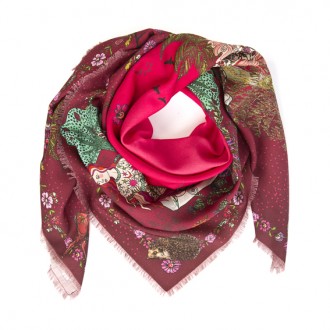 Wool Oversized 'Blood Moon' Scottish Fairytale Red Scarf - Helen Ruth ...